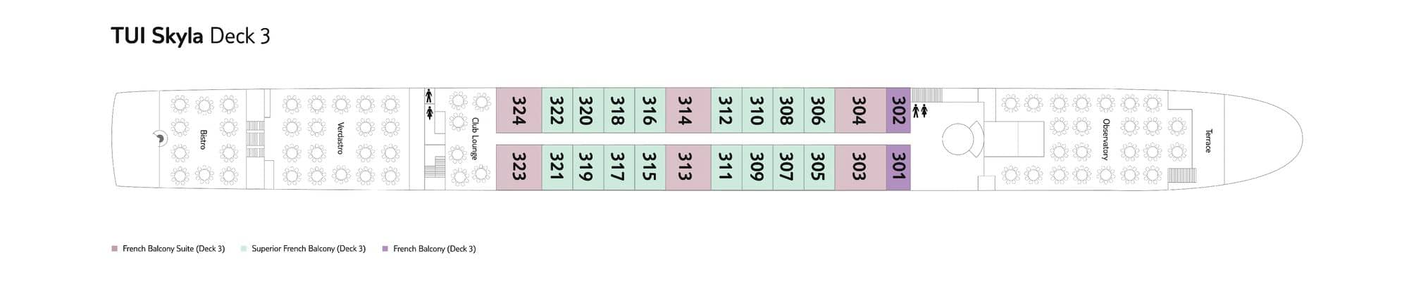 TUI Skyla Deck Plans | TUI River Cruises